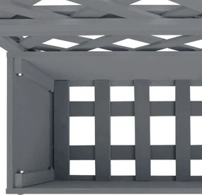 Truhlíky s treláží 2 ks šedé 65 x 33 x 135 cm WPC 3154899