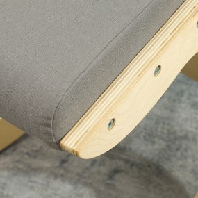 HOMCOM Ergonomický houpací kloubní židle pro home office, ke zlepšení držení těla, světle šedá