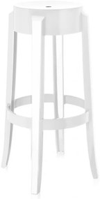 Kartell - Barová židle Charles Ghost vysoká, bílá