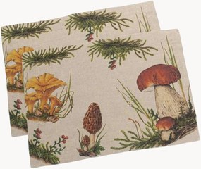 Sada lněných prostírání Forest Mushrooms, 2 díly