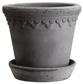 Květináč Kobenhavner s podmiskou Raw Grey 21 cm Bergs Potter