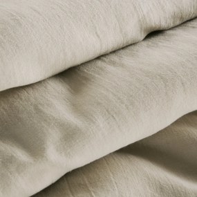 LNĚNÉ POVLEČENÍ LINEN 200X220 CM, 2 KS 70X80 CM KRÉMOVÉ