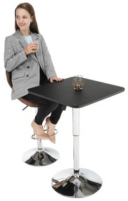 Kondela Barový stůl s nastavitelnou výškou, černá, 57x84-110 cm, FLORIAN