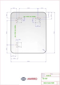 Zaoblené zrcadlo do koupelny s LED osvětlením  - 60 x 70 cm - Ambiente Rounded