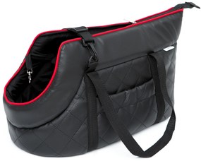 Cestovní taška Hobbydog, černá eko kůže Velikost: R2 - 43 x 25cm