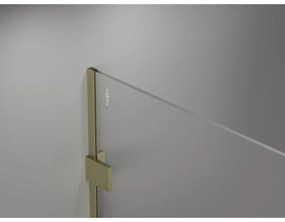 Mexen Lunar sprchová stěna pravá 80 x 200 cm, 8mm čiré sklo, zlatá matná, 830-080-000-55-00-P