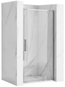 Rea Rapid Swing, 1-křídlé sprchové dveře 100 x 195 cm, 6mm čiré sklo, chromový profil, REA-K5607