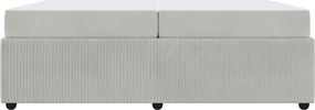 Rám postele Světle šedá 200 x 200 cm textil 3398438