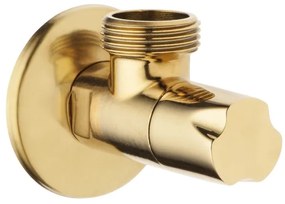 Invena Invena, úhlový ventil s keramickou hlavou 1/2" X 3/8", zlatá lesklá, INV-ZW-49-00Z-W