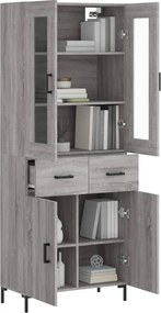 Skříň highboard šedá sonoma 69,5 x 34 x 180 cm kompozitní dřevo 3198535