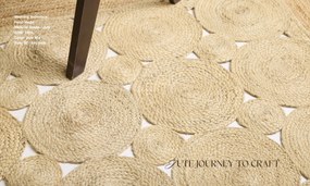 Diamond Carpets India, Ručně vázaný kusový koberec Noor J 35 Natural, 80x150, béžová, chodba / předsíň
