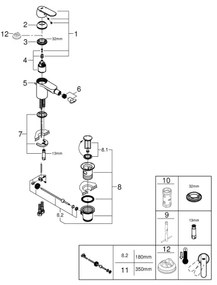 GROHE 32885000 - Bidetová baterie GET DN 15 lesklý chrom
