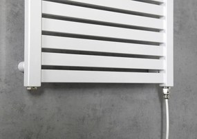 Aqualine Aqualine, TONDI-E elektrické topné těleso, rovné, 450x970 mm, 300 W, bílá, DE450T