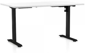 Výškově nastavitelný stůl OfficeTech A 140 x 80 cm, černá podnož