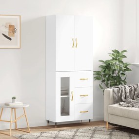Skříň highboard bílá 69,5 x 34 x 180 cm kompozitní dřevo