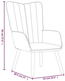 vidaXL Marketos Relaxační křeslo modré samet