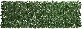 Outsunny Umělý Živý Plot Dekorativní Rulička 3L x 1H m Realistické Listy Buků, Anti-UV, Hedvábné Listy, Tmavě Zelená | Aosom