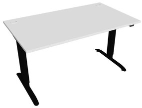 Elektr. nastavitelný stůl 140x80 - HOBIS MOTION  MS 2 1400 Dekor stolové desky: bílá, Barva kovové podnože: černá