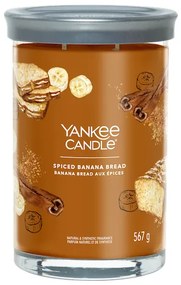 Yankee Candle vonná svíčka Signature Tumbler ve skle velká Spiced Banana Bread 567g