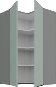 ARIA sa | horní kuchyňská skříňka 60x60 GN-108 2F (90°) rohová s policemi | EXTRA VYSOKÁ | 60x60 cm | antracit/aquamarine