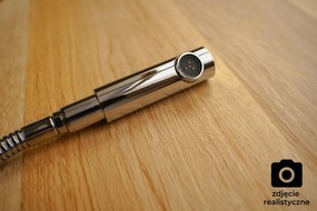 Gamma Side, stojánková dřezová baterie s výsuvnou výlevkou, béžová-chromová, GMA-BSE-BPG