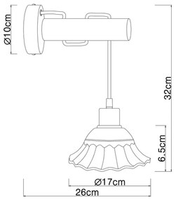 Globo 54050W - Nástěnné bodové svítidlo JOWITA 1xE27/40W/230V