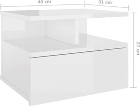 vidaXL Plovoucí noční stolky 2 ks 40 x 31 x 27 cm kompozit [800414] Barva: Bílá