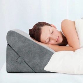 Costway Bed Wedge Polštář Nastavitelný Memory Foam Polštář naklápěcí Klínový