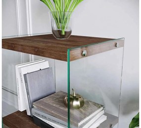 Designový regál Dalida 80 cm vzor ořech - skladem