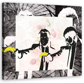 Obraz na plátně, Banksy Pulp Fiction - 60x60 cm