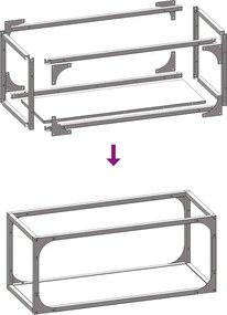 vidaXL Stojan na palivové dřevo Ocel válcovaná za studena [864261] Barva: Bílá