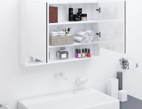 vidaXL Koupelnová skříňka se zrcadlem 80 x 15 x 60 cm MDF [331531] Barva: Zářivě bílá