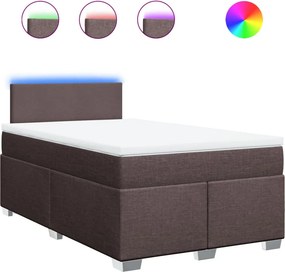 Box spring postel s matrací tmavě hnědá 120x190 cm textil 3288123