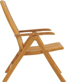 Skládací polohovací křesla s polštáři, 8 ks, masivní teak 3196531