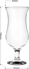 Sklenice na koktejl - Ø 8*19 cm / 420 ml