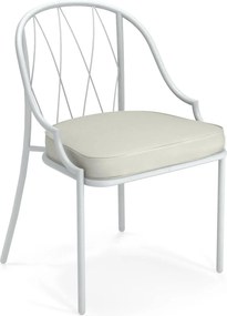 Výprodej Emu designové zahradní židle Como Chair (konstrukce: světle šedá, podsedák světle šedý)