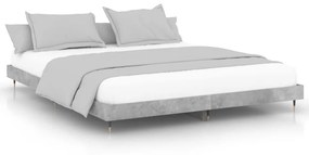 Rám postele betonově šedý 160 x 200 cm kompozitní dřevo,  832129