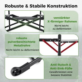 Costway Campingová kuchyně skládací cestovní kuchyně s hliníkovou stolní deskou