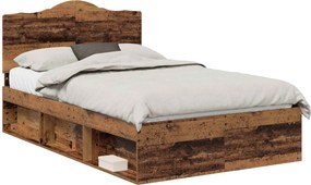 Rám postele Staré dřevo 120 x 200 cm Masivní borové dřevo 3413333