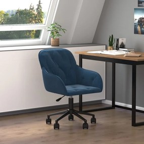vidaXL Otočná kancelářská židle samet [344868] Barva: Modrá