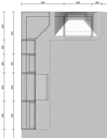 Rohová kuchyňská linka Modena 250x170 cm Zvolte dvířka: MDF - bílá lesk, šedá grafit