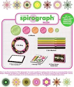 SPIROGRAPH Neon / Kreativní spirografická sada / od 8 let / 30 dílů /