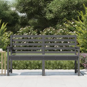 Zahradní lavice šedá 159,5 x 48 x 91,5 cm masivní borové dřevo