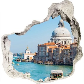 Wallmuralia Nálepka 3D díra na zeď Benátky Itálie 75x75 cm