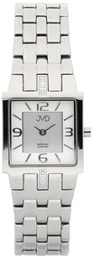Dámské luxusní hodinky JVD steel J4034.2 s diamanty a safírovým sklem