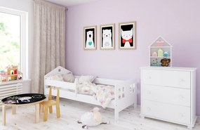 BabyBeds Dětská postel POLA Velikost postele: 180x80 cm, Barevné provedení: Bílá, Úložný prostor: Ne, bez úložného prostoru Bílá