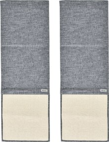 PawHut 2-Pack Škrabací podložky na pohovku - Sisalová rohož na škrábání pro kočky, pohovka, škrabací mat, šedá 130 x 45 x 0,3 cm