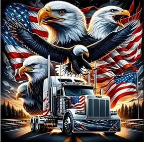 NORIMPEX Diamantové malování Americký truck / 30x40 cm