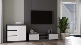 RTV stolek 140 - antracit + bílá
