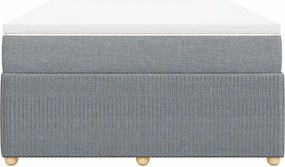 Box spring postel s matrací světle šedá 160 x 200 cm textil 3285581